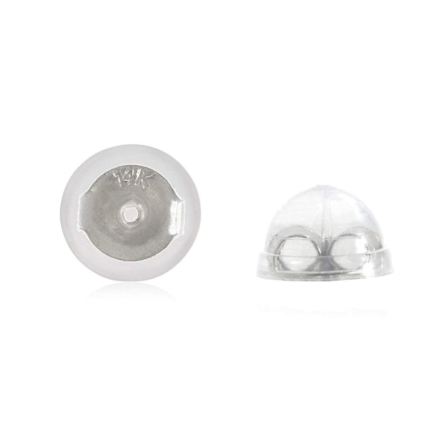 14k Gold Silicone covered Replacement Earring Back Findings - Push ...